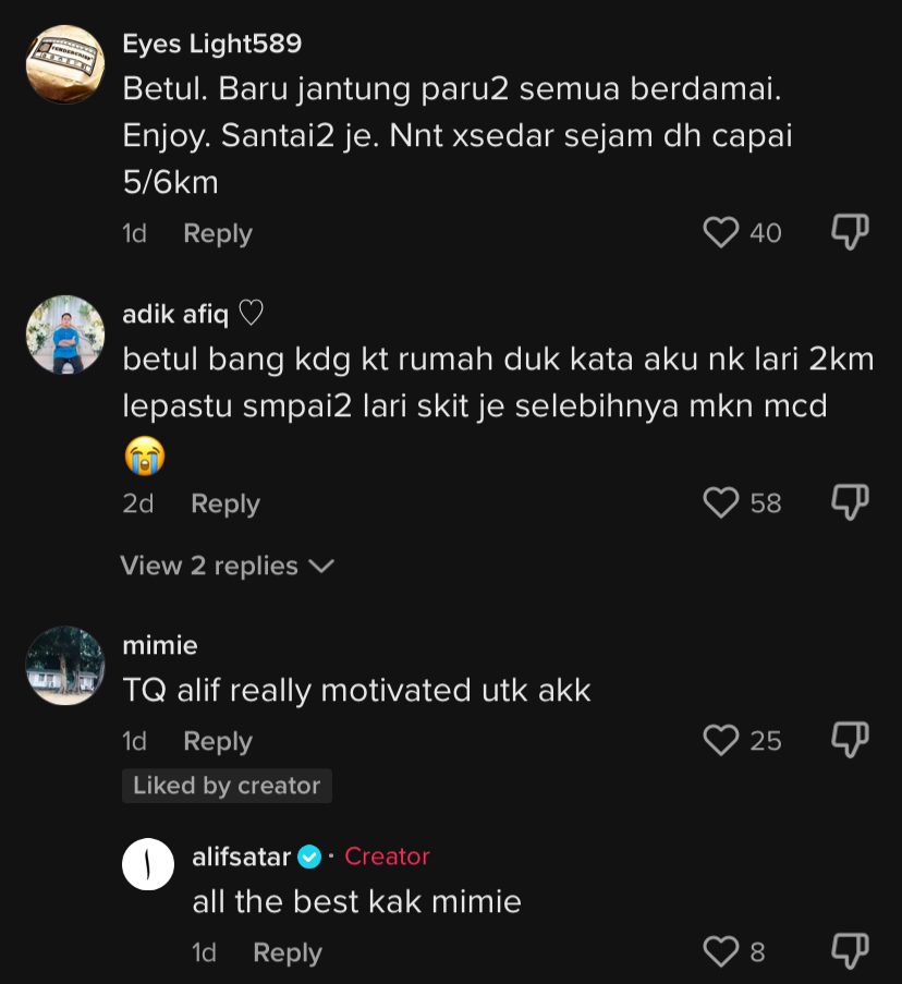 Alif Satar Kongsi Tip Untuk Mula Aktiviti Berlari & Jogging – “Jangan ...