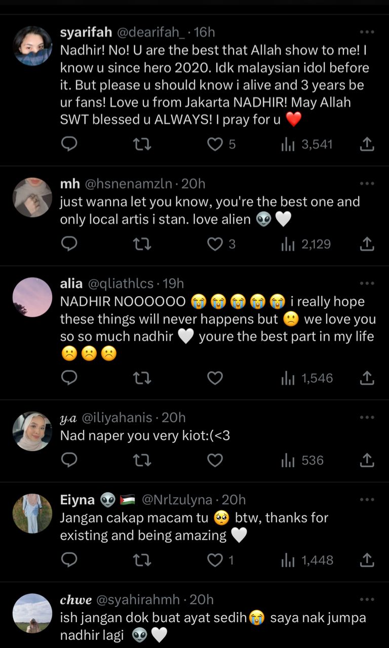 Titip Kata Penghargaan Di Twitter, Nadhir Nasar Buat Peminat Tersentuh ...