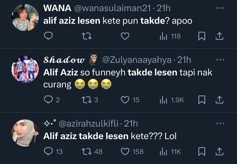 “Aliff Aziz Lesen Tak Ada Tapi Jadi JPJ” – Netizen | XTRA