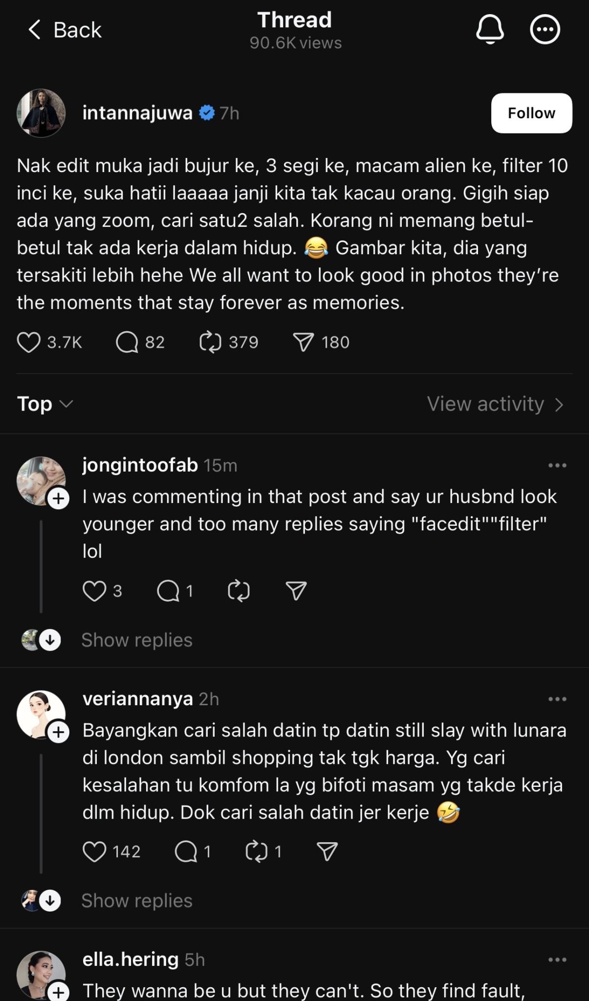 “Nak Edit Muka Jadi Bujur, Petak Ke… Suka Hati Saya” – Intan Najuwa ...