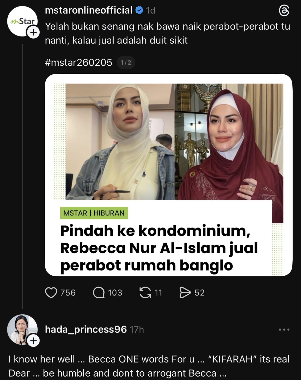 “Kifarah Is Real” – Bekas Rakan Baik Tegur Rebecca Nur Al-Islam, Dakwa ...