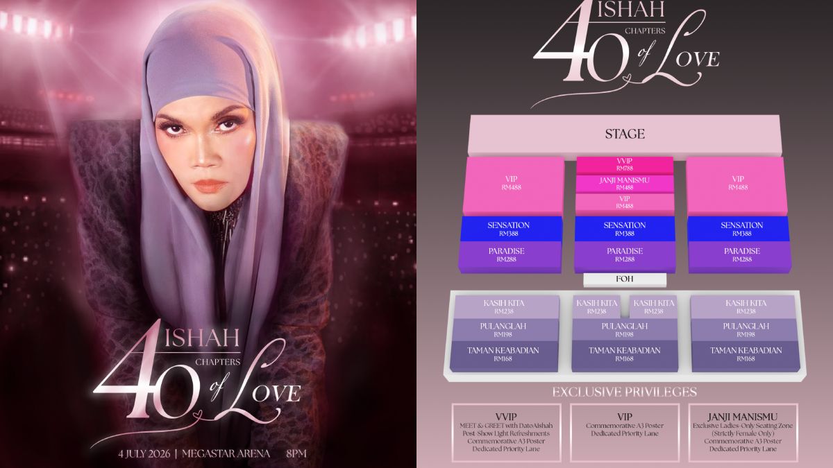 Aishah Bakal Gegar Pentas Julai Ini Menerusi Konsert ‘40 Chapters of Love’
